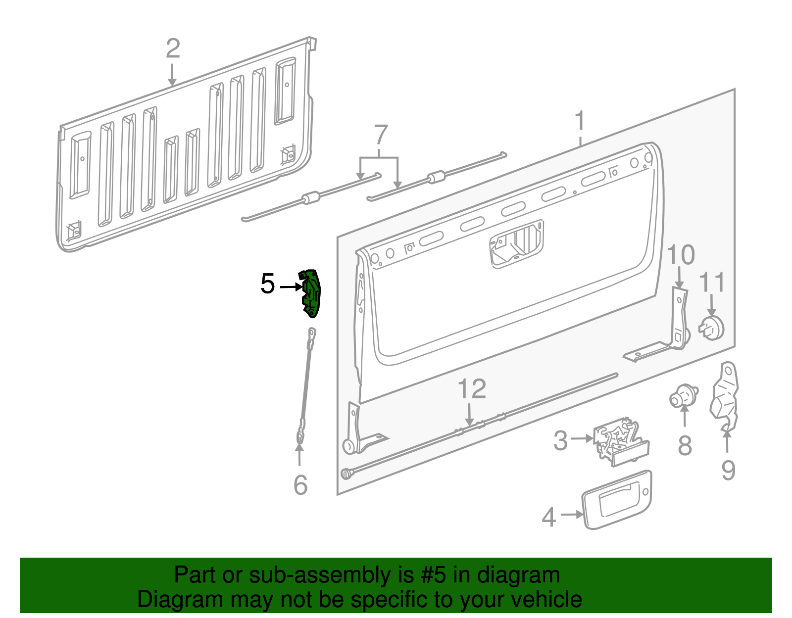 2007-2019 GM Tailgate Latch Assembly 23158822 | GM Parts Center