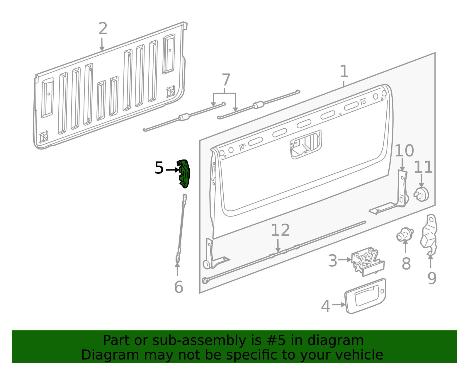 2007-2019 GM Tailgate Latch Assembly 23158822 | GM Parts Center