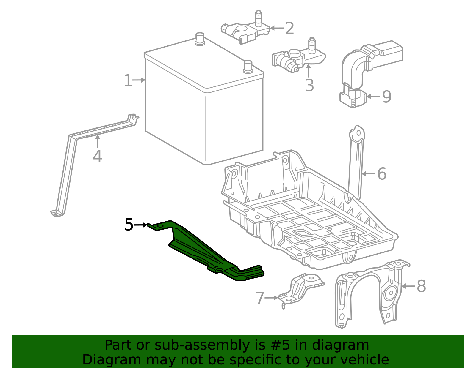 2024-2025 Toyota Tacoma Battery Holder 74482-04030 | MotorMotor