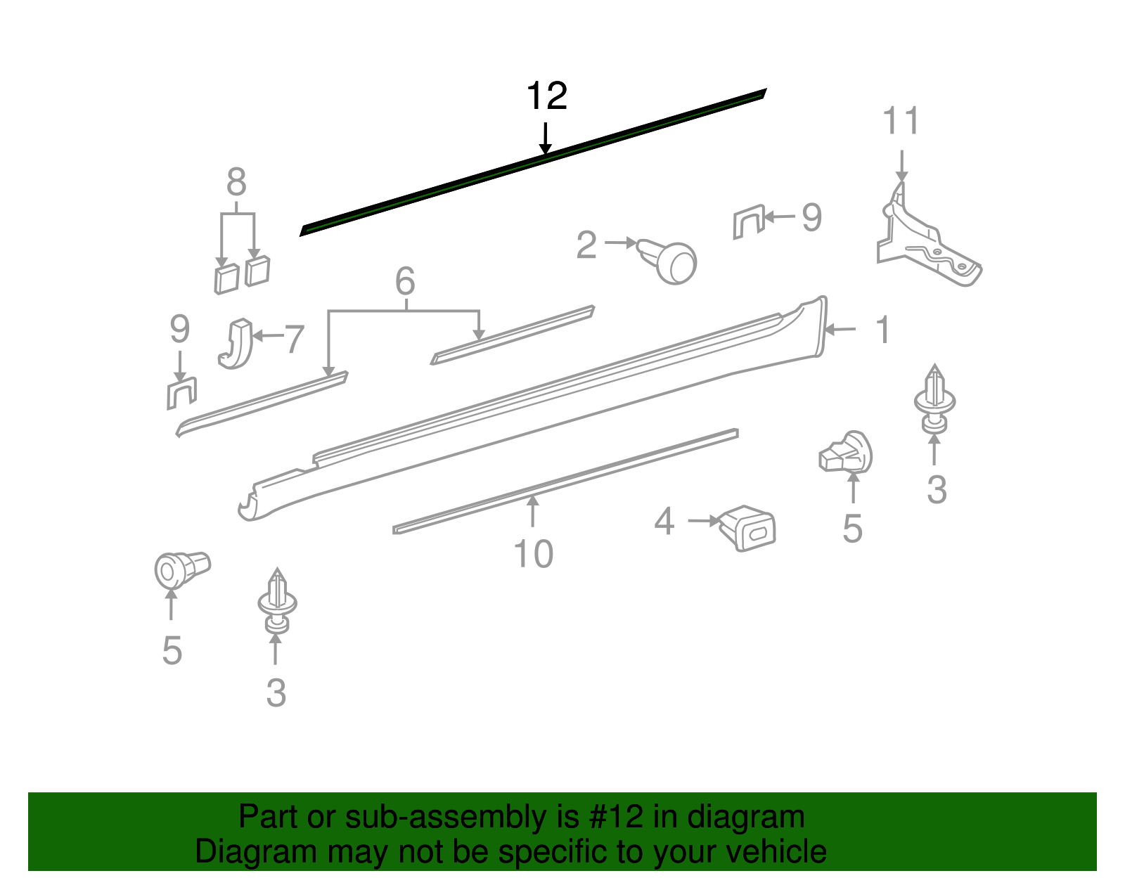 67896-50010 - Weatherstrip - 2007-2017 Lexus LS460 | My L Parts