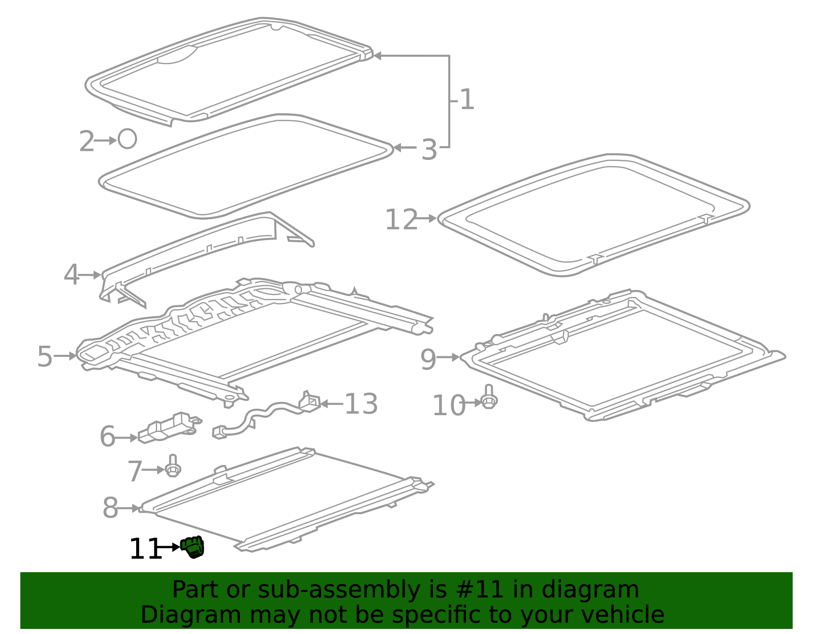 84624380 - High-Quality Titanium Sunroof Sunshade Handle for AutoNation ...