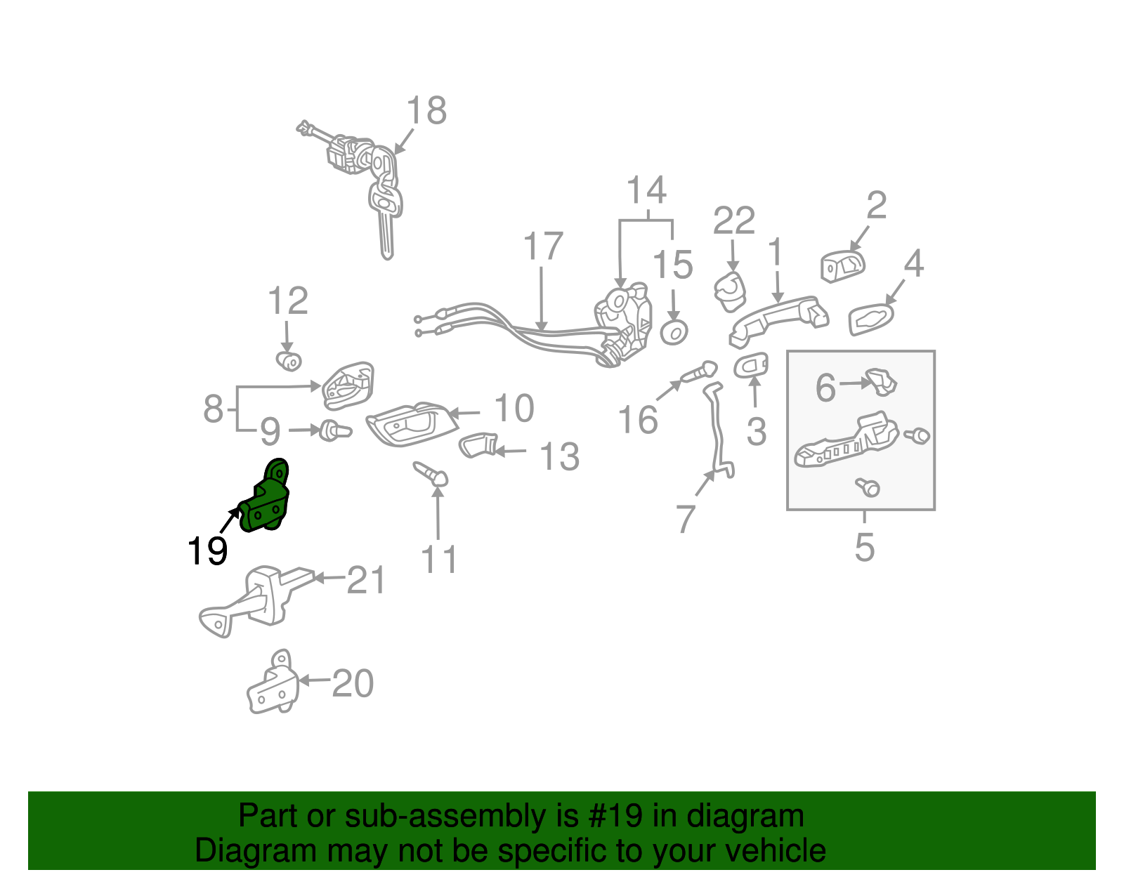 68710-AA020 - Upper Hinge - 2002-2012 Toyota | Nucar Toyota Parts