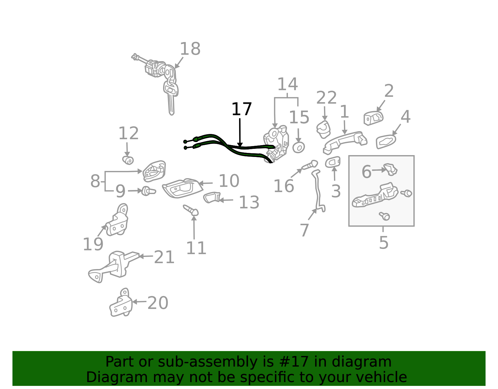 2007-2008 Toyota Solara Lock Cable 69750-AA030 | MotorMotor