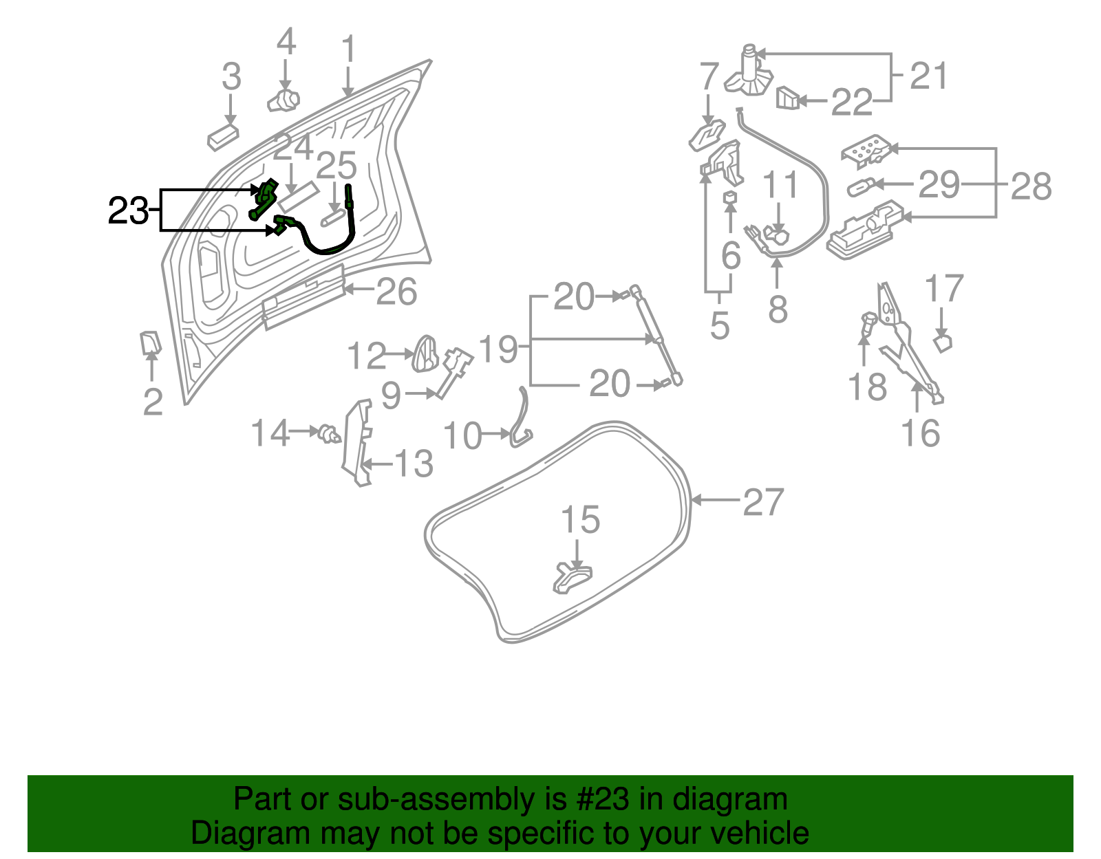 8E5-880-701-C - Trunk Lid Release Switch 2004-2009 Audi | Audi OEM ...