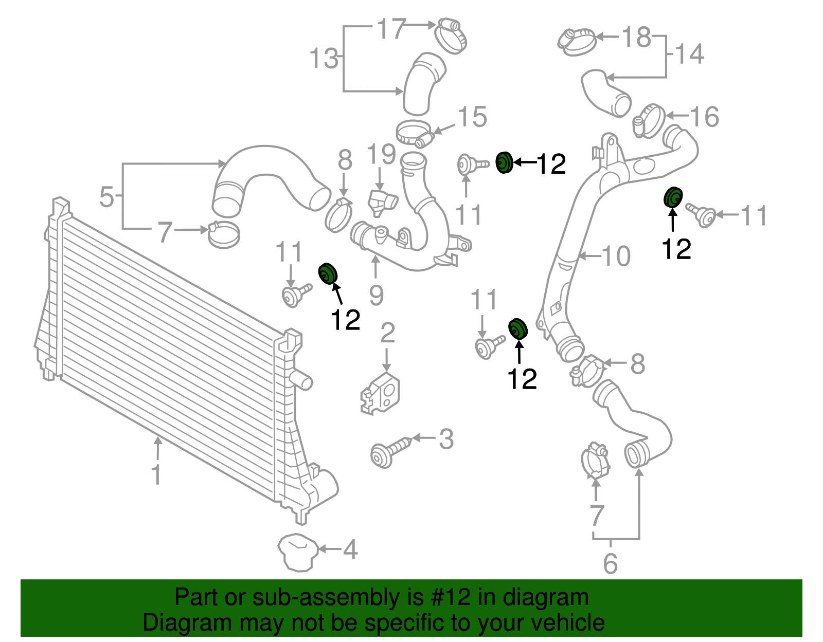 1999-2025 Volkswagen Air Pipe Grommet 867-129-669 | OEM Parts Online