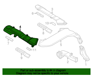 27982-1LA2B - 2017-2020 Nissan Armada - Upper Duct | Anicra Nissan Parts