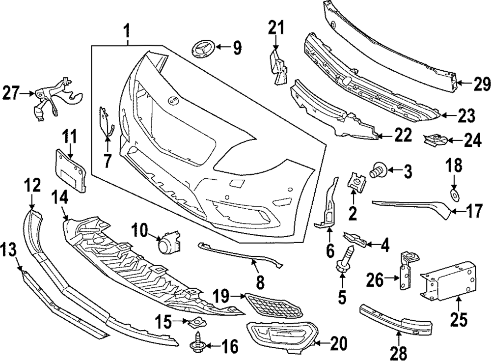 176-885-30-25 - Front Spoiler 2014-2016 Mercedes-Benz | Mercedes-Benz ...