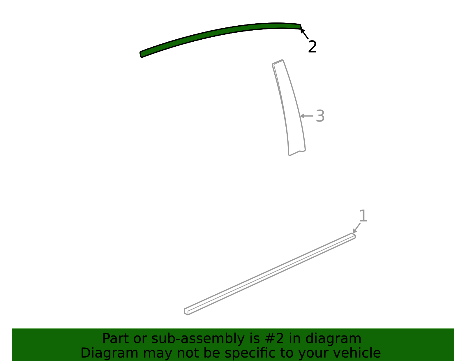 2020-2025 Cadillac CT5 Rear Passenger Side Door Window Upper Reveal ...