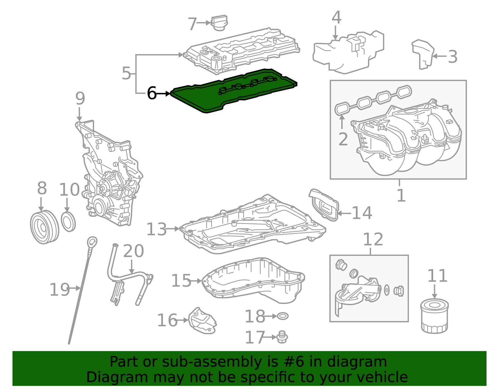 2016-2023 Toyota Tacoma Valve Cover Gasket 11213-75050 | OEM Parts Online