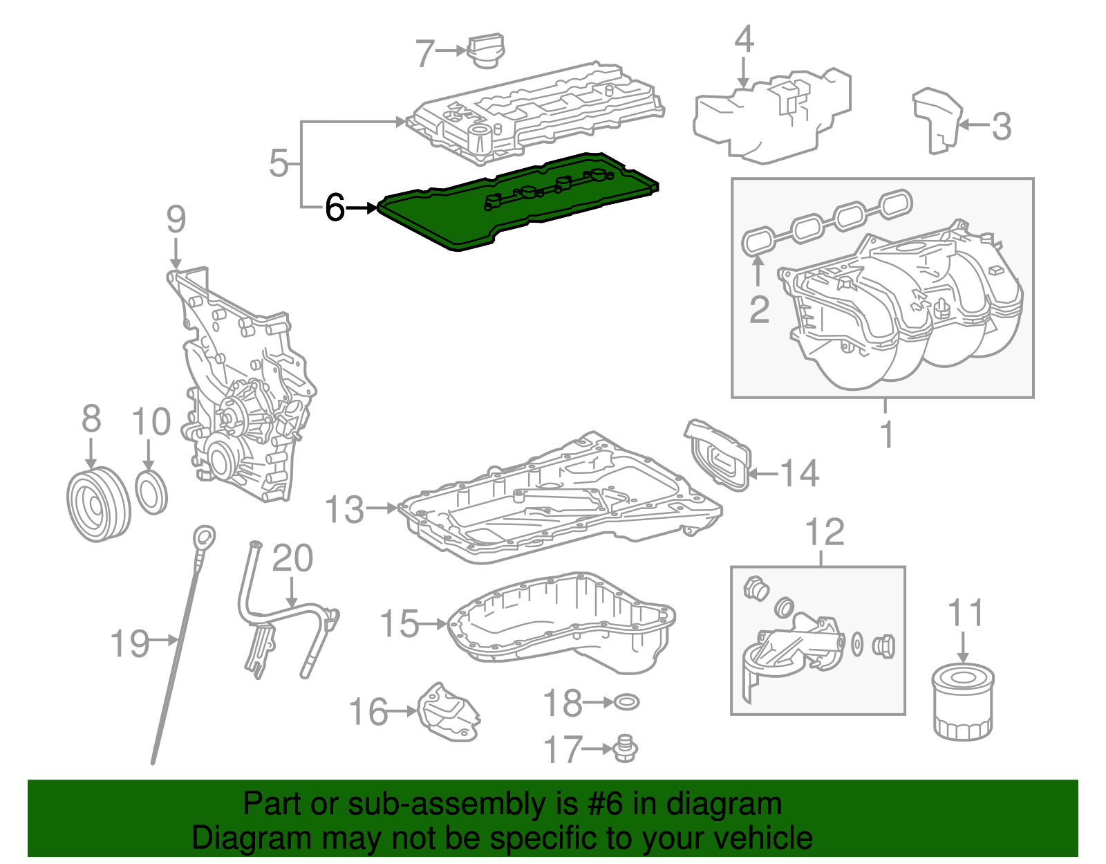 2016-2023 Toyota Tacoma Valve Cover Gasket 11213-75050 | OEM Parts Online