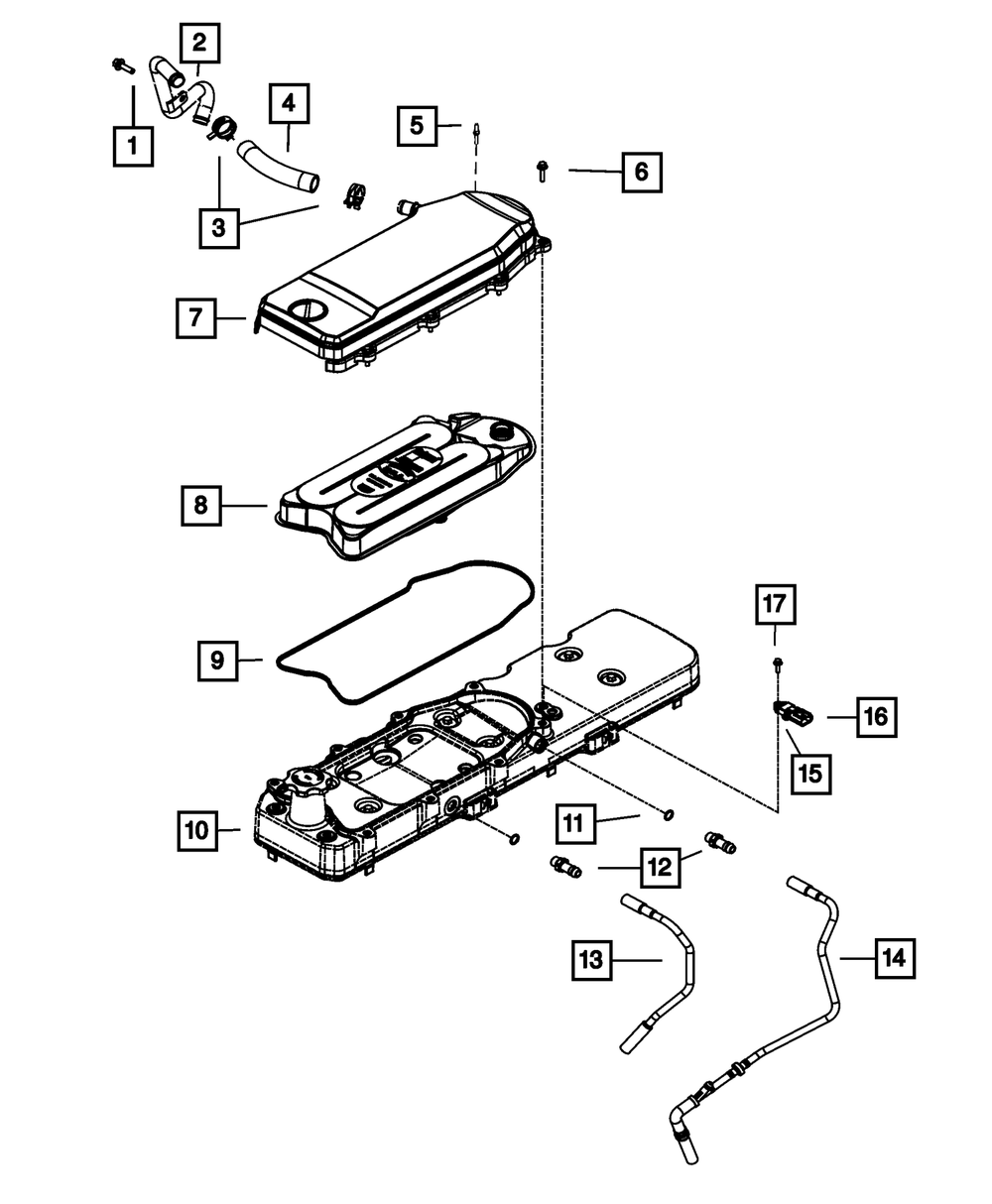 68206037AA - Crankcase Breather Cover 2013-2018 Ram | The Official ...