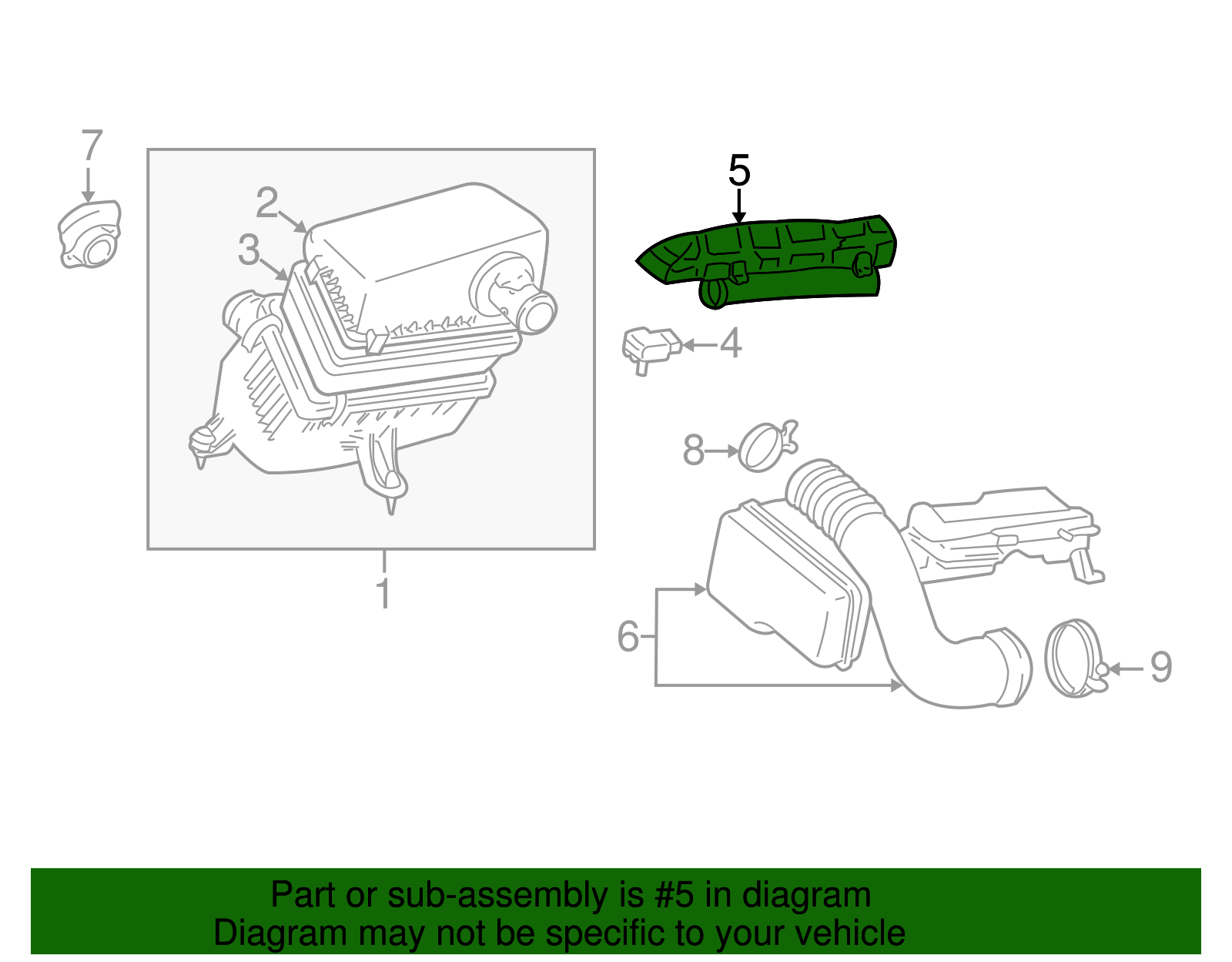 53807-60050 - Inlet Duct 1998-2005 Toyota Land Cruiser | Group 1 Auto Parts