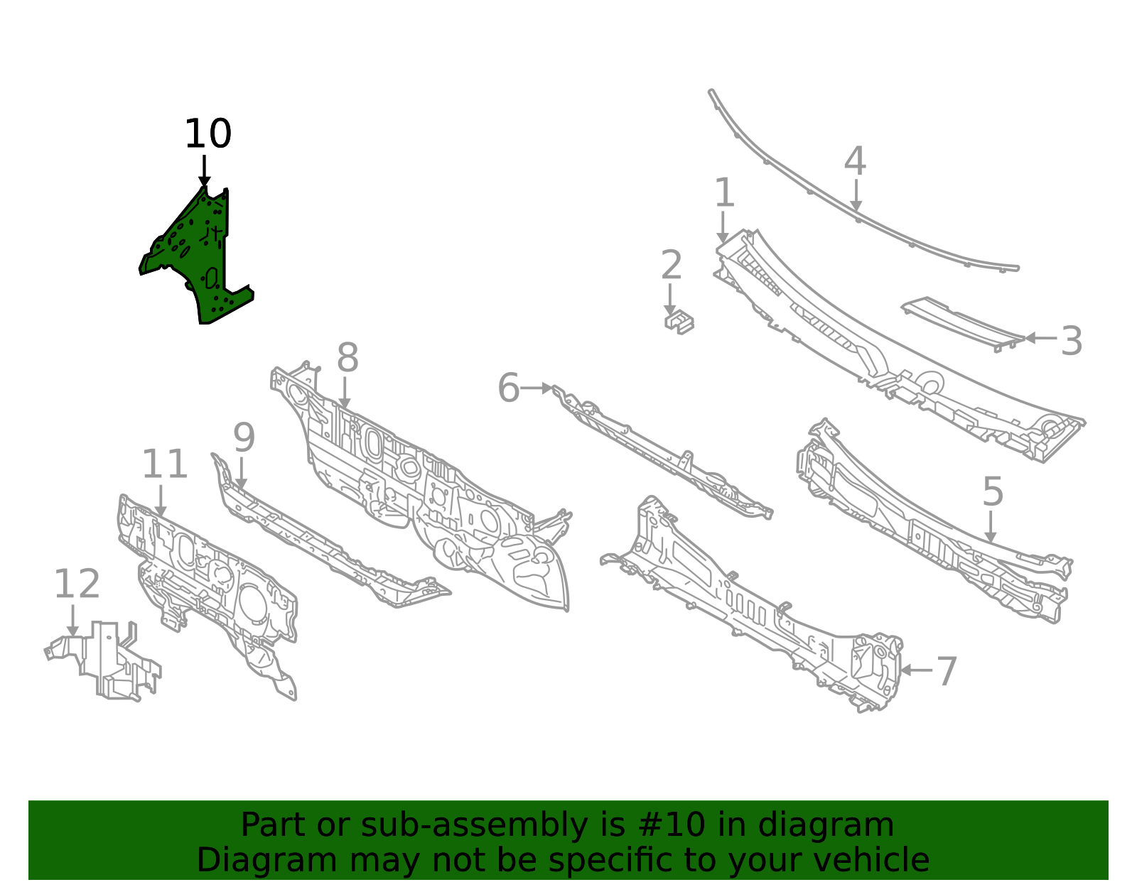 2021-2025 Nissan Rogue Side Panel 76240-6RA0A | Nissan Parts Central