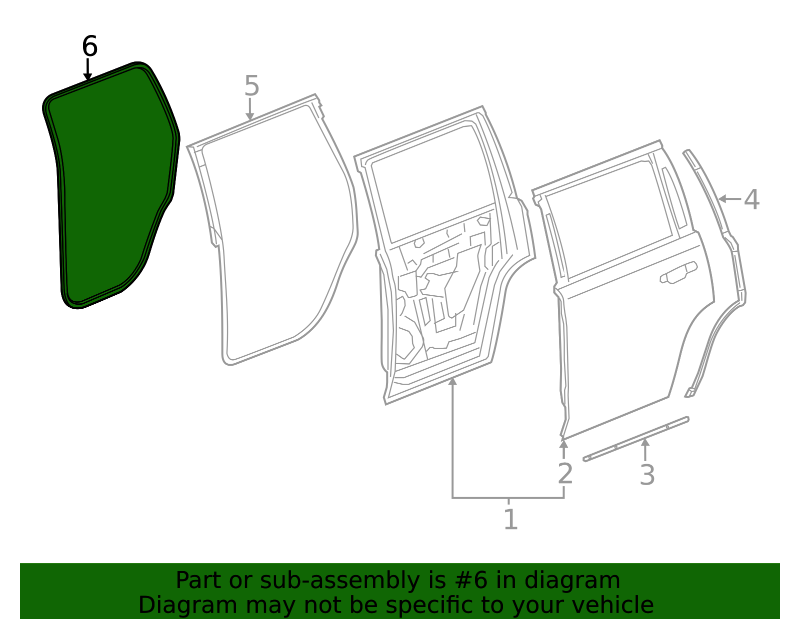 2015-2020 GM Rear Side Door Weatherstrip 23255367 GM | GMPartsDirect.com