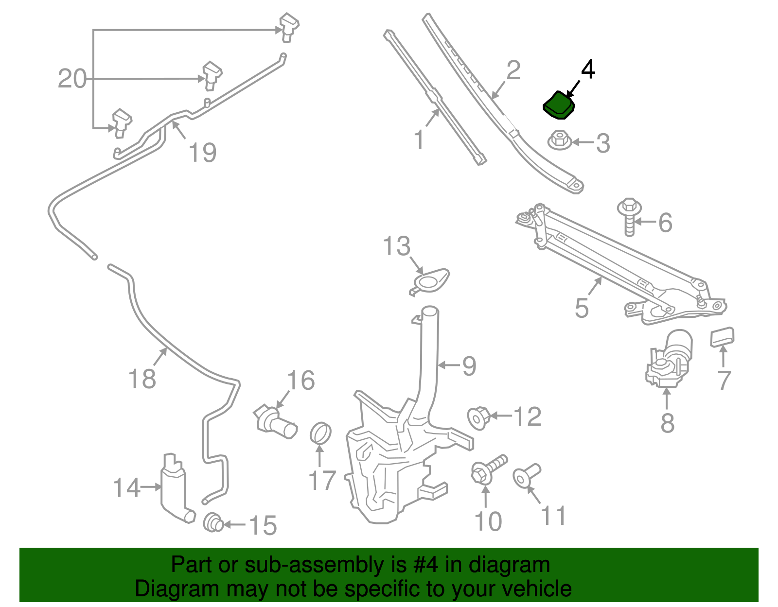 2011-2025 Ford Wiper Arm Cap W710461-S300 | Varsity Ford