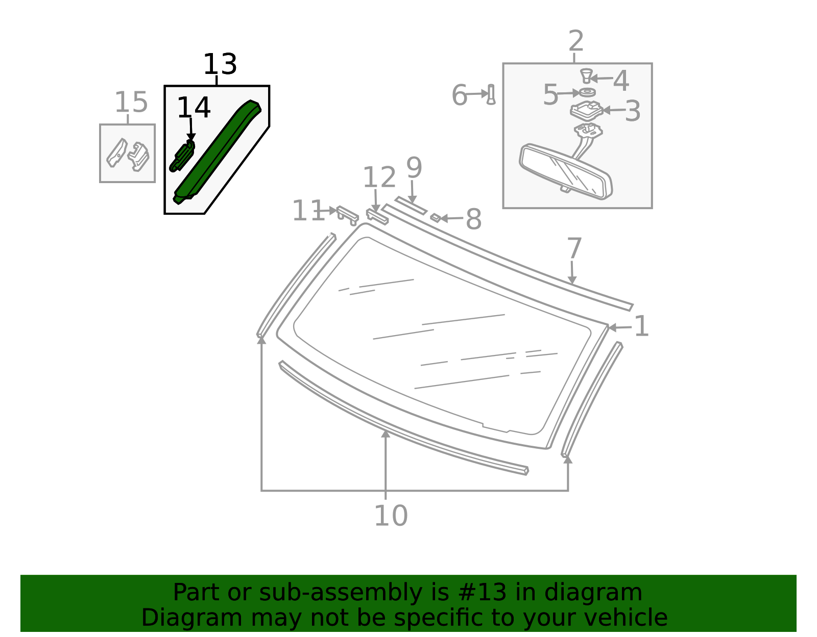 2003-2011 Honda Element Front Left Driver Side Windshield Trim Flat ...