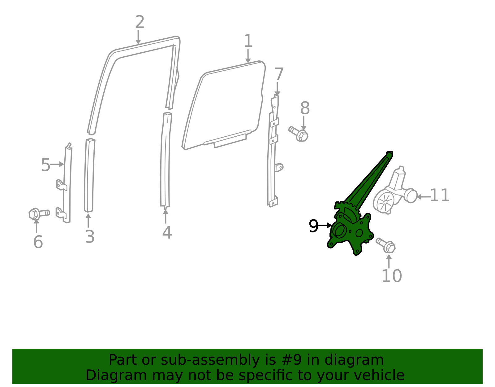 69803-0C030 - Window Regulator - 2007-2020 Toyota Tundra | Nucar Toyota ...