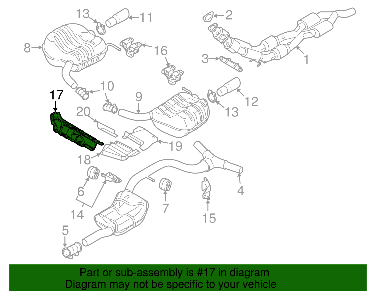 3AA-825-661 - Heat Shield 2006-2016 Volkswagen | Wolfsburg Parts Direct