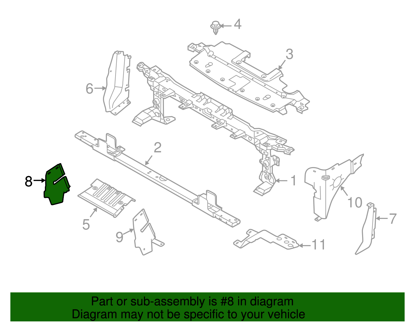 2015-2017 Ford Expedition Air Deflector FL1Z-78001A06-B | Ford OEM ...