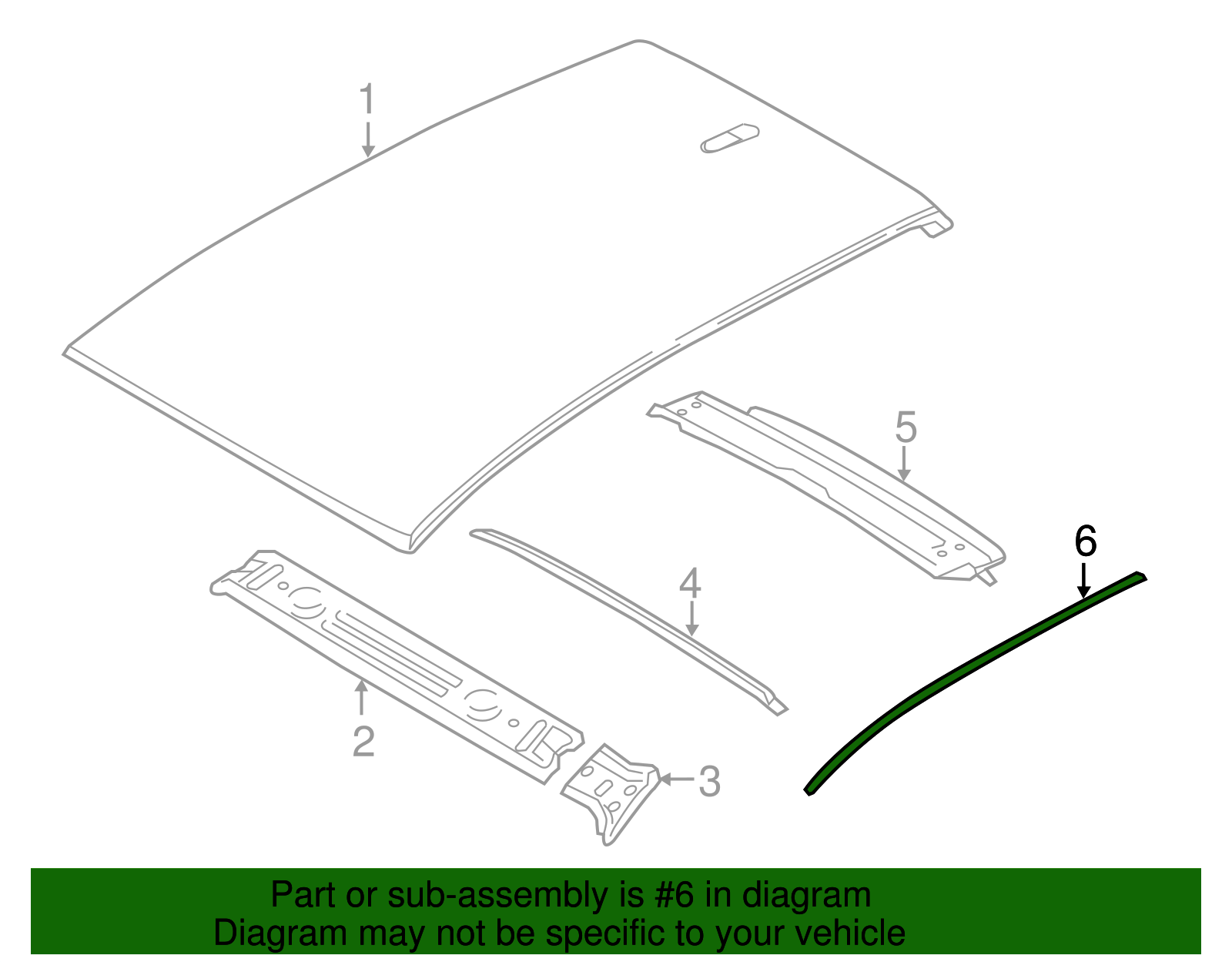 51137341749 - 2014-2021 BMW Roof Molding (51-13-7-341-749) | BMW of ...