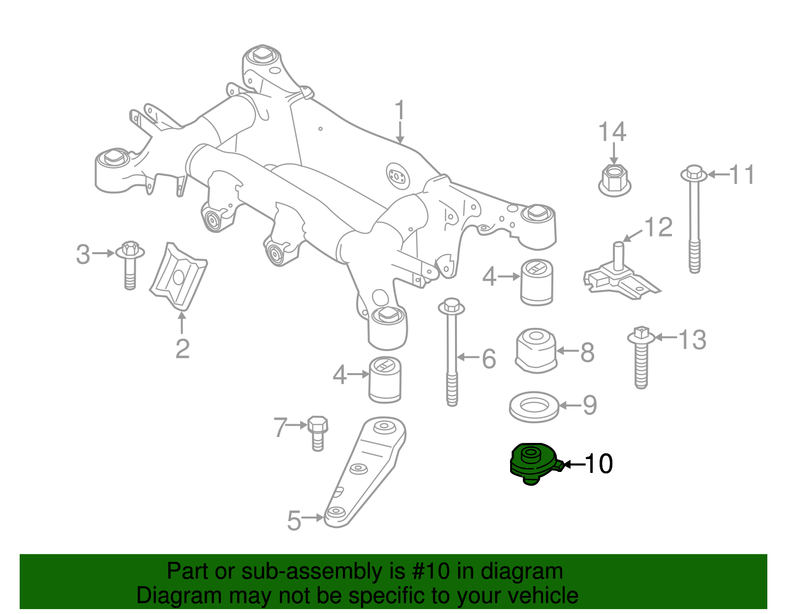 2009-2019 BMW | Suspension Cross-Member Stopper | 33316798811 | BMW OEM ...