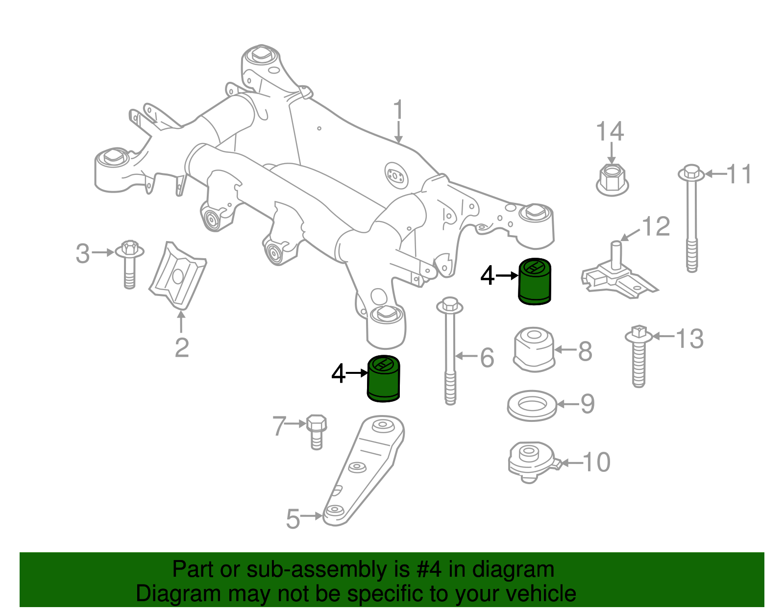 2009-2019 BMW | Suspension Cross-Member Mount Bushing | 33316790573 ...