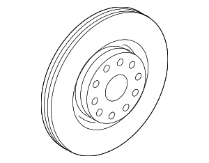 2010-2025 Volkswagen Disc Brake Rotor Front 5C0-615-301-D | VW Direct ...