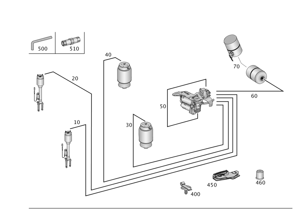 166-327-52-45 - Compressed-Air Line 2006-2019 Mercedes-Benz | Mercedes ...