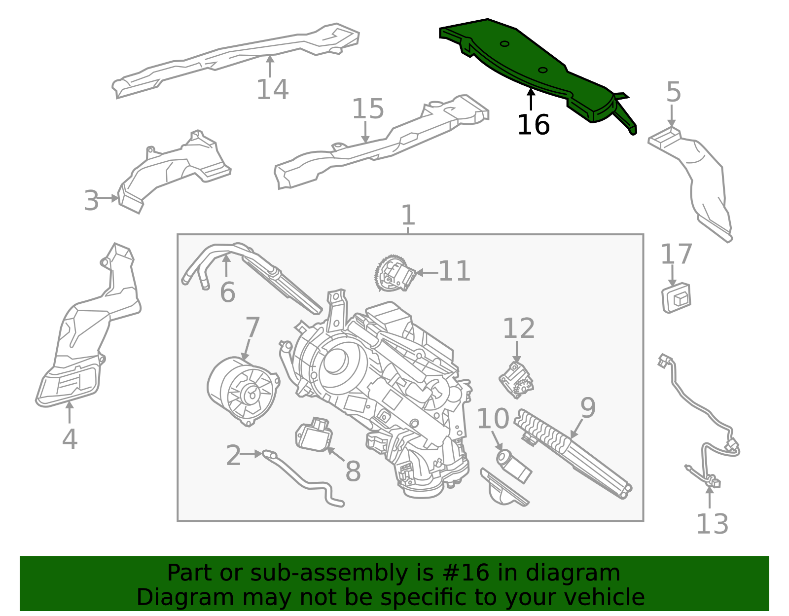 2014-2019 Toyota Highlander Cooling Duct 62973-0E030 | Toyota Parts Center
