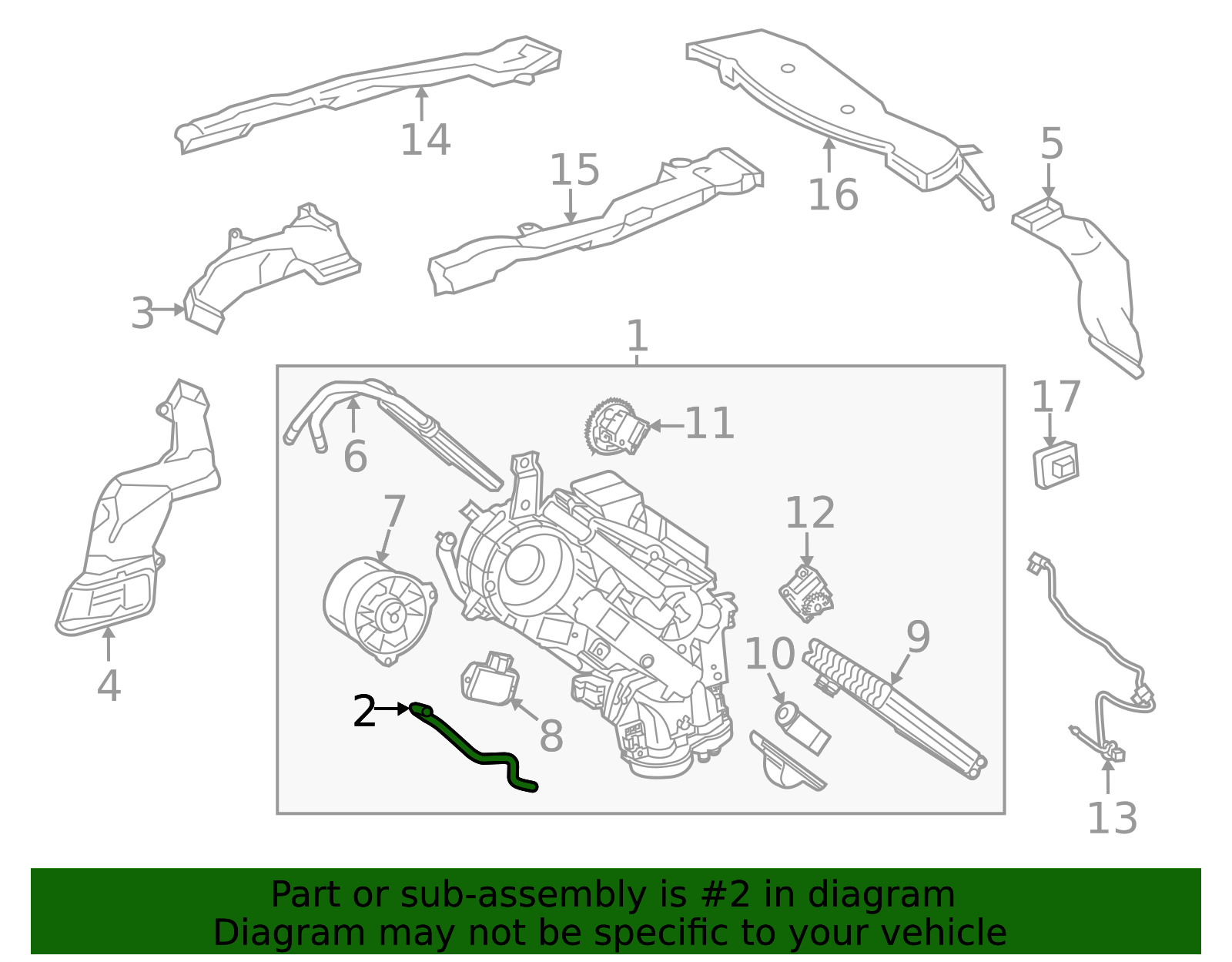 2014-2019 Toyota Highlander Drain Hose 88539-0E060 | Toyota Parts Center