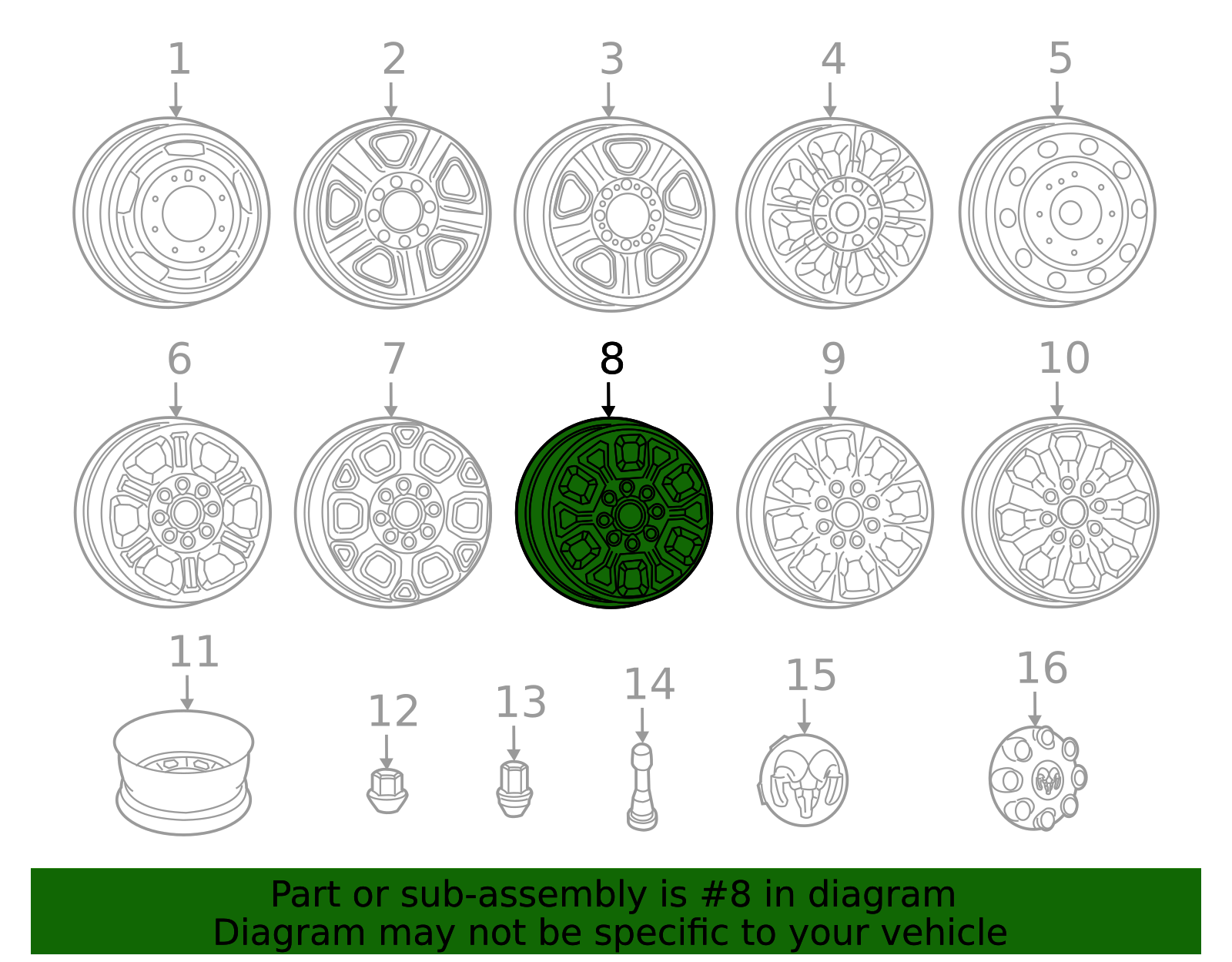 2022-2024 Ram 3500 Wheel 68600075AA | Mopar Parts Canada