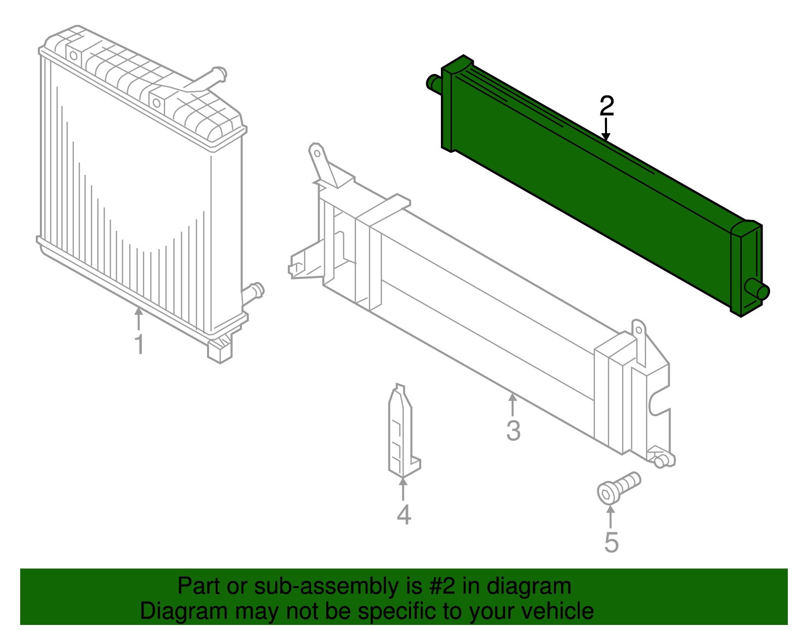 2011-2015 Volkswagen Touareg Auxiliary Radiator 7P0-121-212-A | OEM ...
