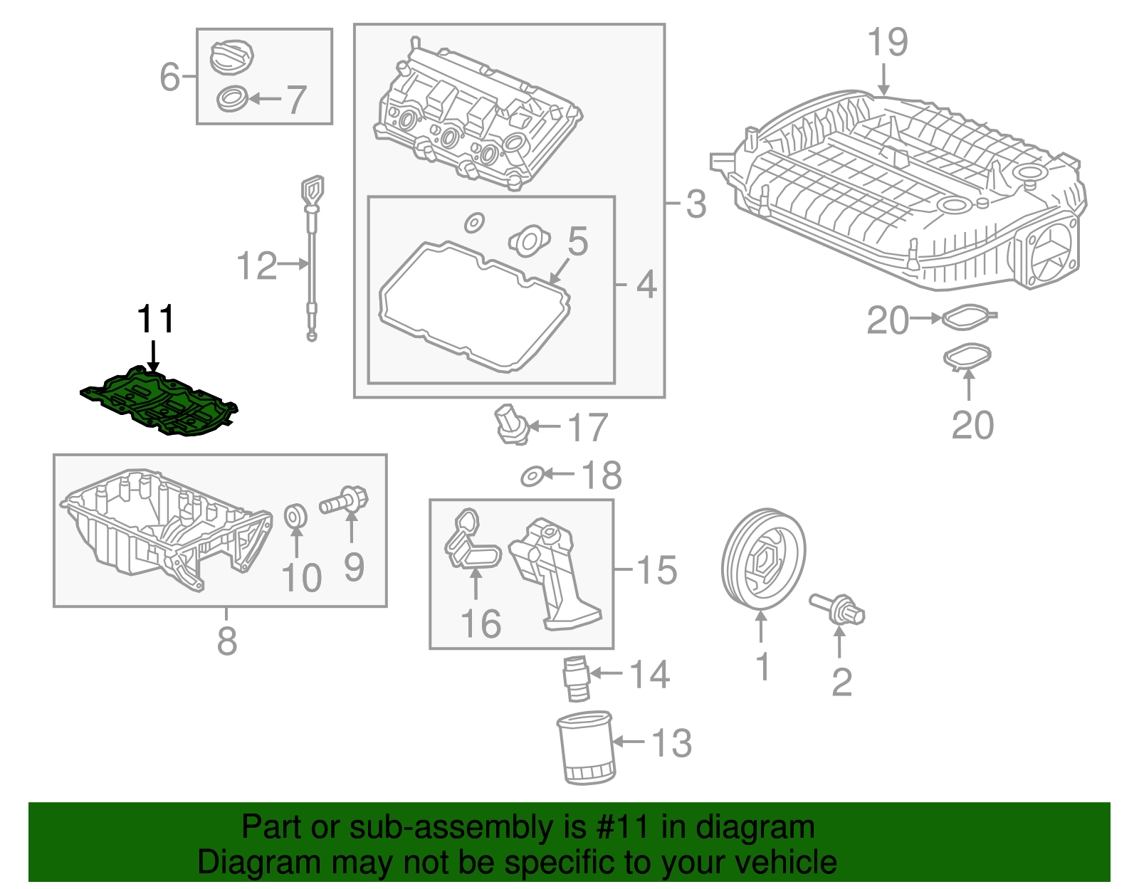 11221-5G0-A00 - Baffle Plate 2013-2025 Honda | Honda Parts Online