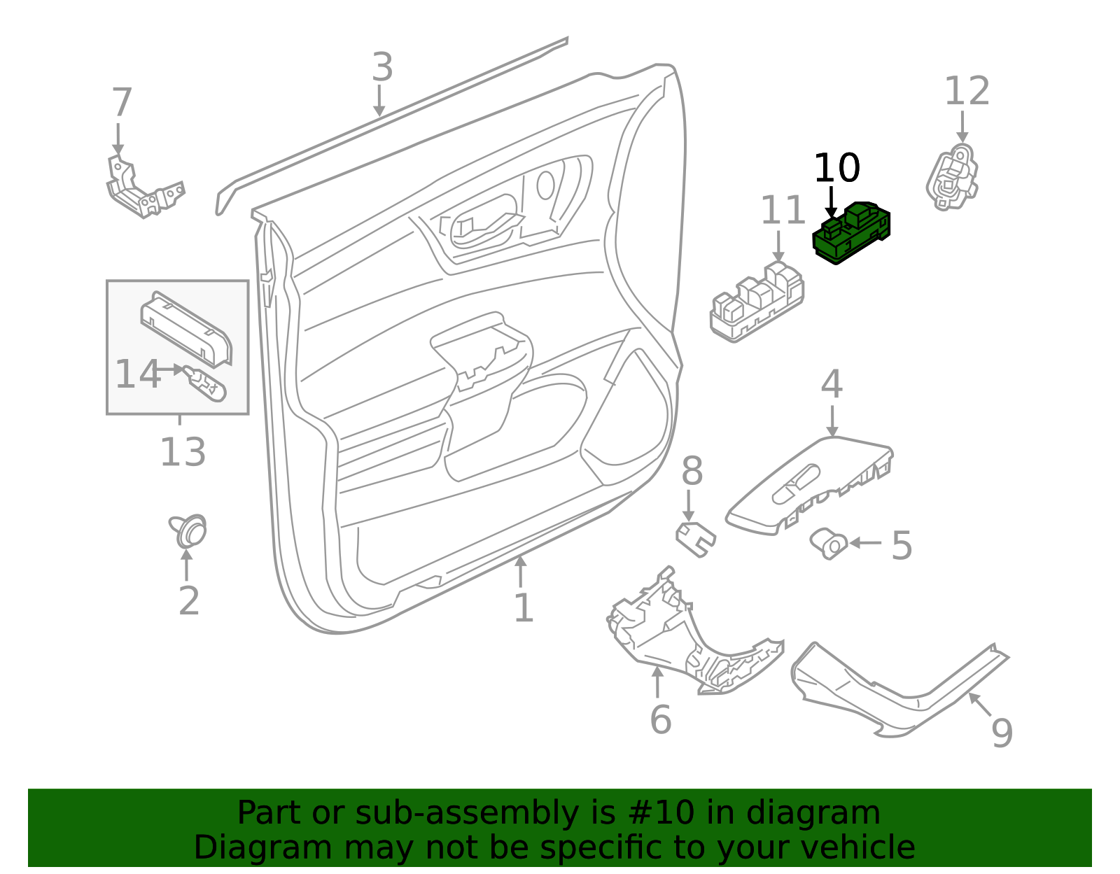 25411-3TA1B - High-Quality Door Window Switch for 2013-2020 Nissan ...