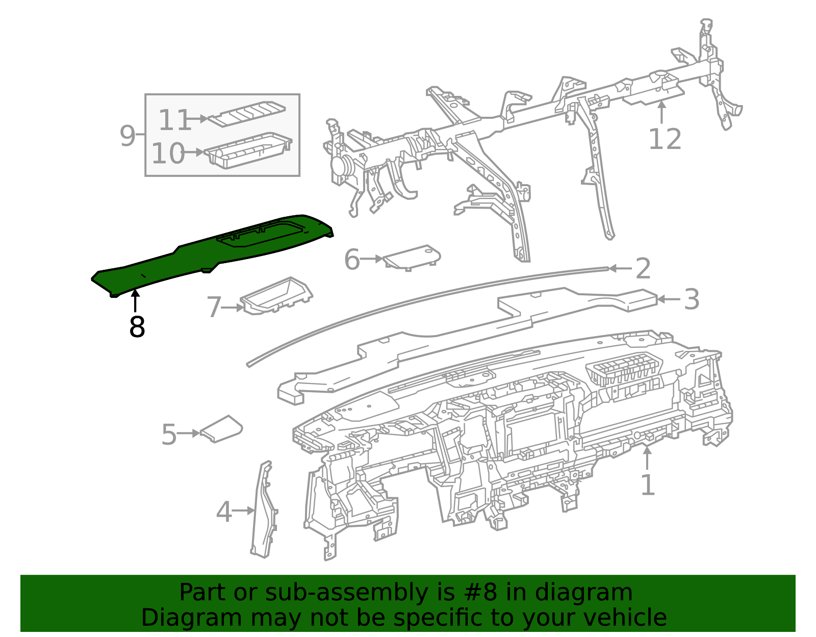 2022-2025 Toyota 2022-2024 Toyota - Finish Panel 55470-0C090-C0 ...