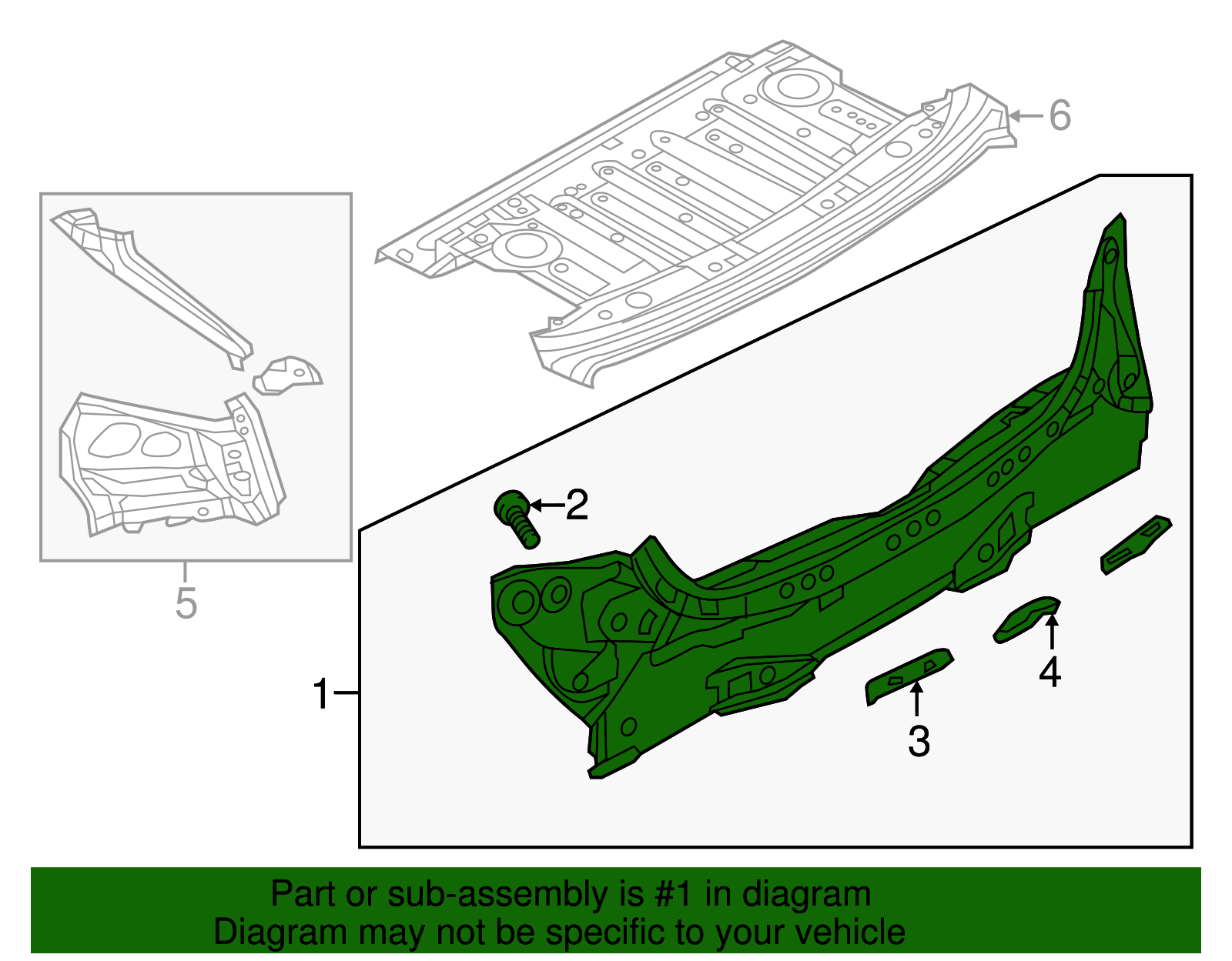 2014-2017 Mazda 6 Rear Body Panel GHY1-70-75Z | RealMazdaParts.com