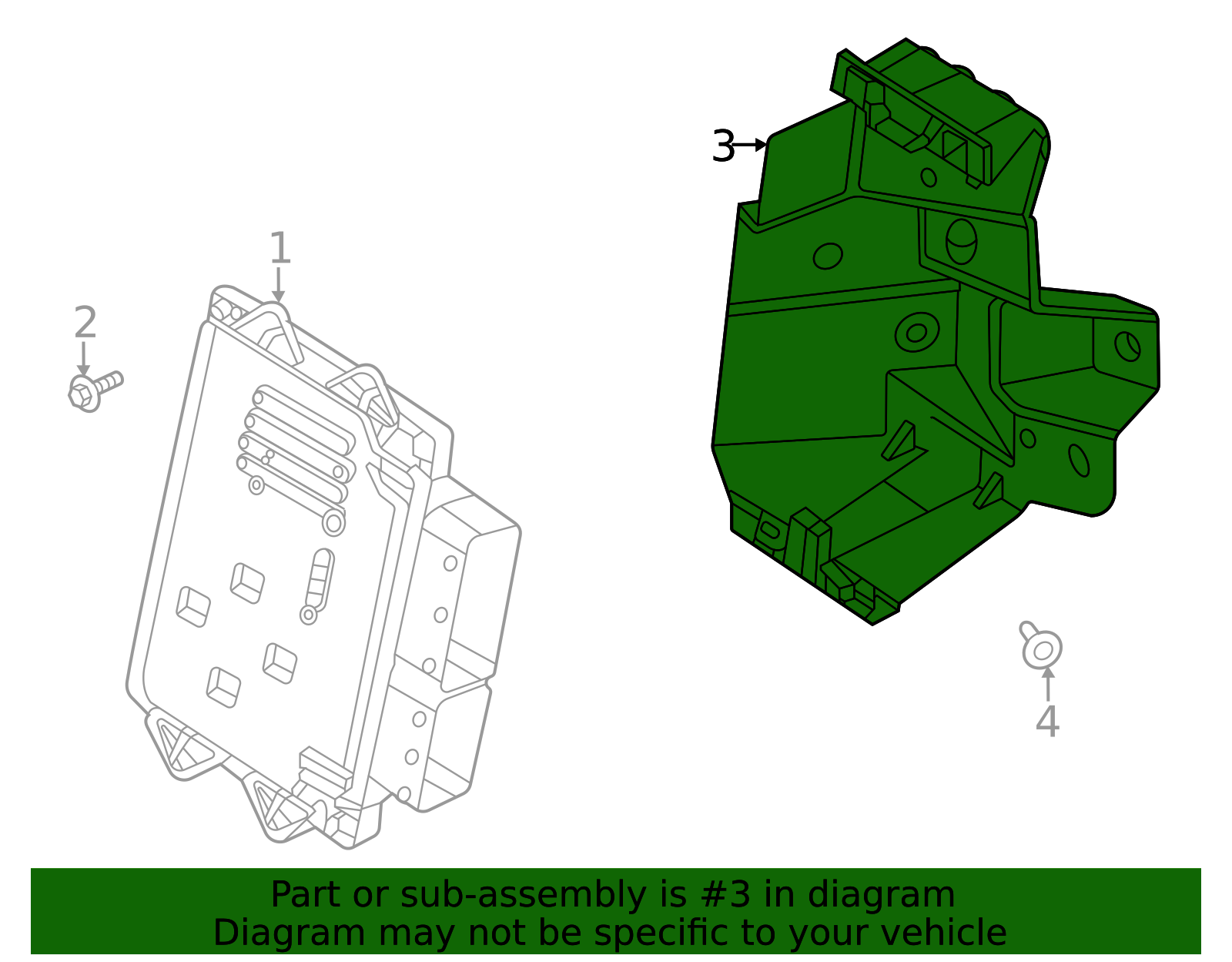 84406070 - Transmission Control Module Bracket 2020-2025 Chevrolet ...