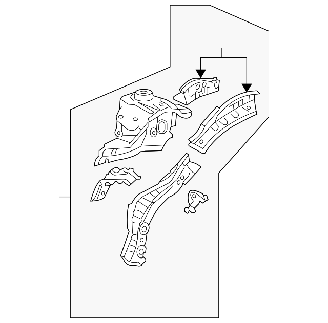 60750-TK6-A00ZZ - Housing L Front Shock Absorber - 2009-2013 Honda Fit ...