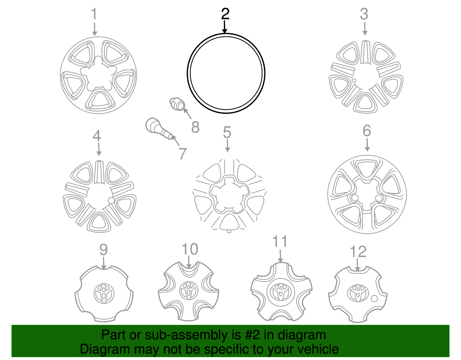 2003-2004 Toyota Land Cruiser Wheel Alloy 17x8 Inch 42611-60461 ...
