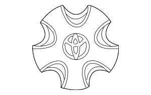 4260360570 - Toyota Center Cap 2003-2004 Toyota Land Cruiser ...