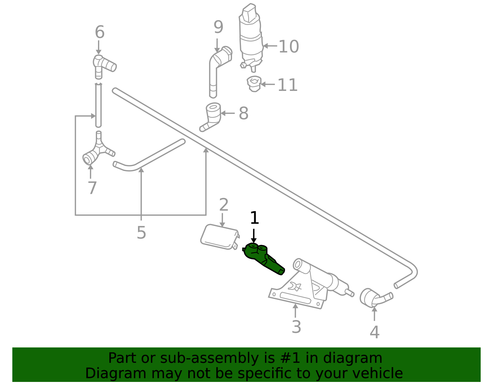1K6-955-104 - Washer Nozzle 2006-2011 Volkswagen | Volkswagen Parts Catalog