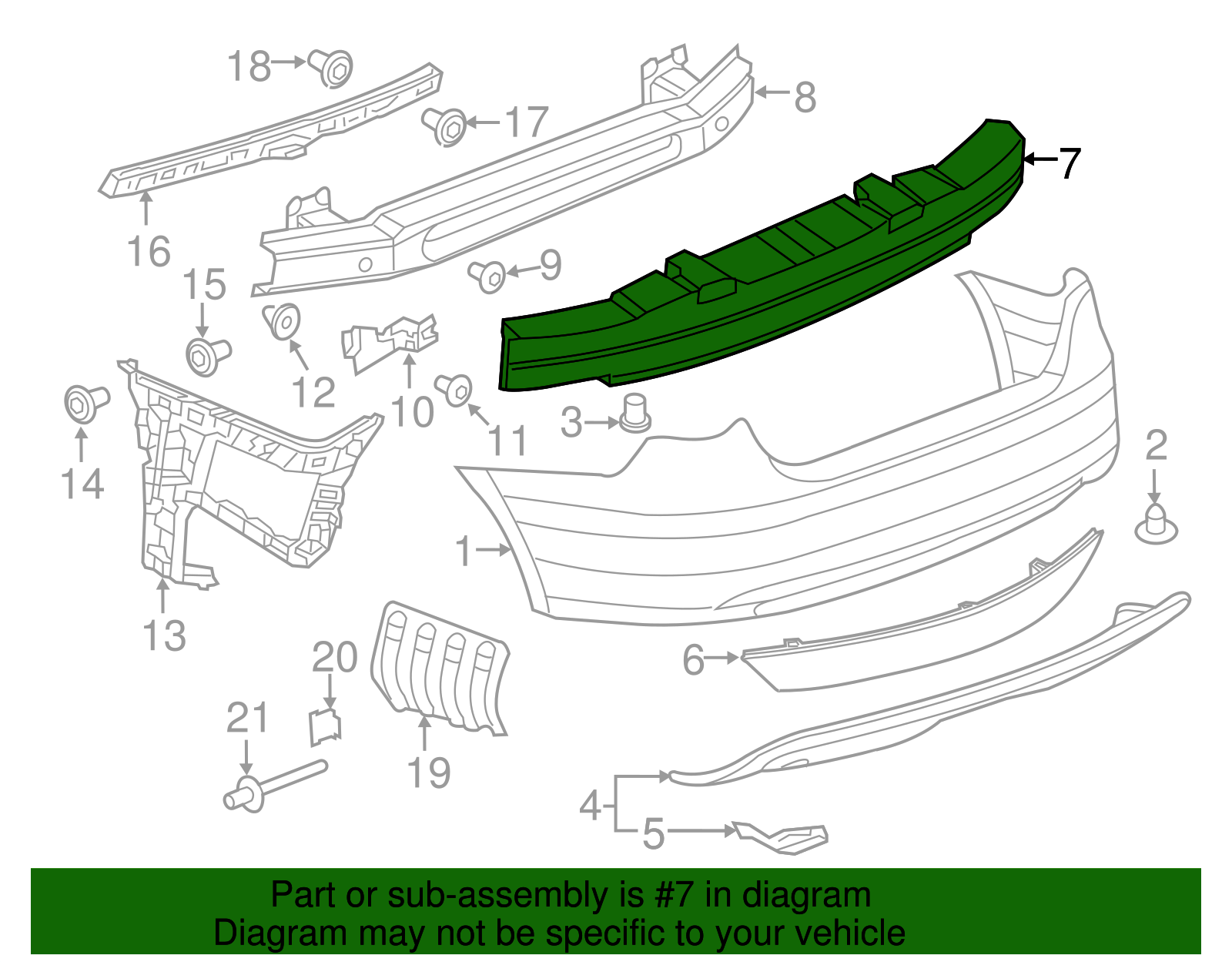 2011-2014 Volkswagen Jetta Bumper Impact Absorber 5C6-807-251-B ...