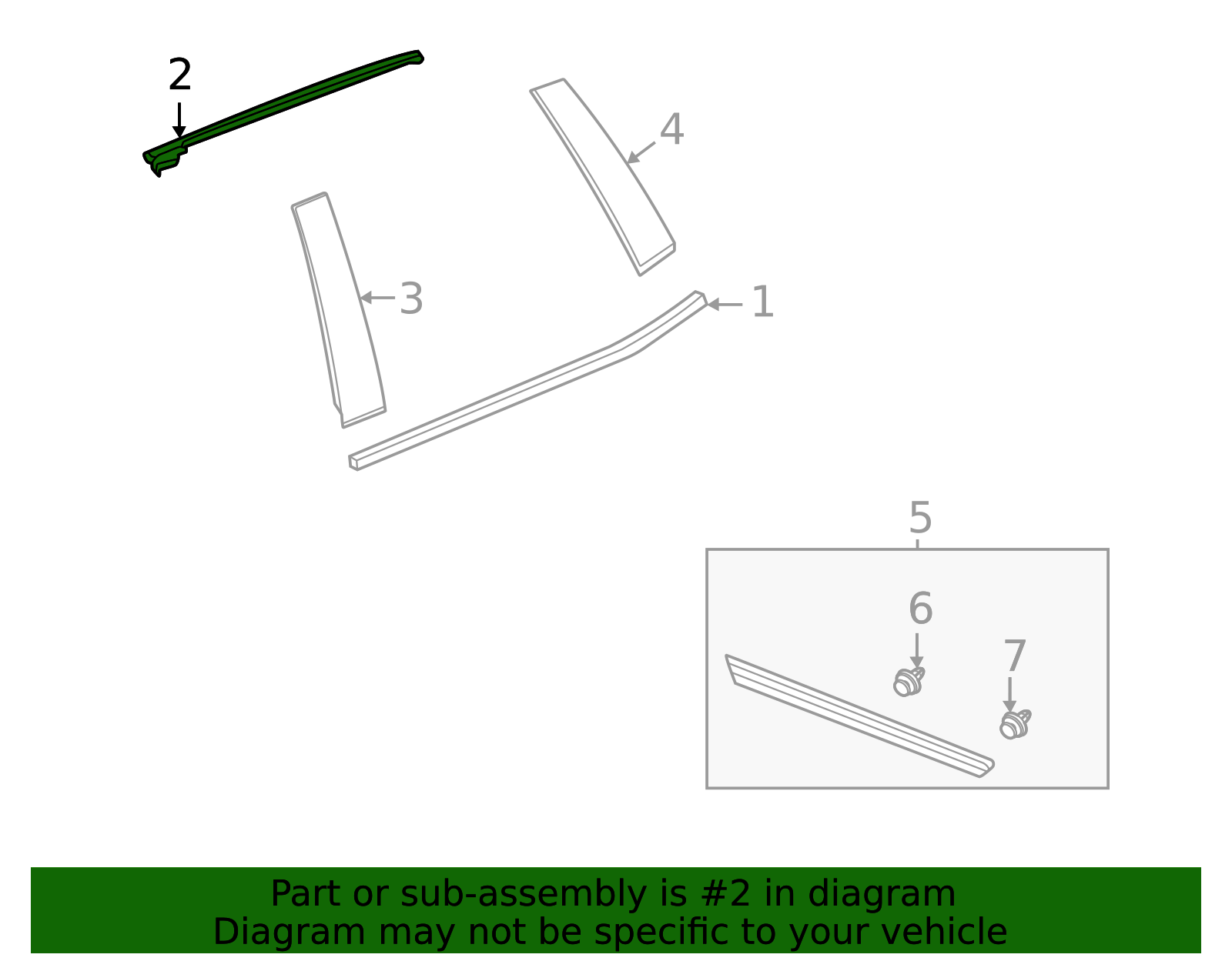 2021-2024 GM Upper Molding 84988673 | Chevy Parts Pros