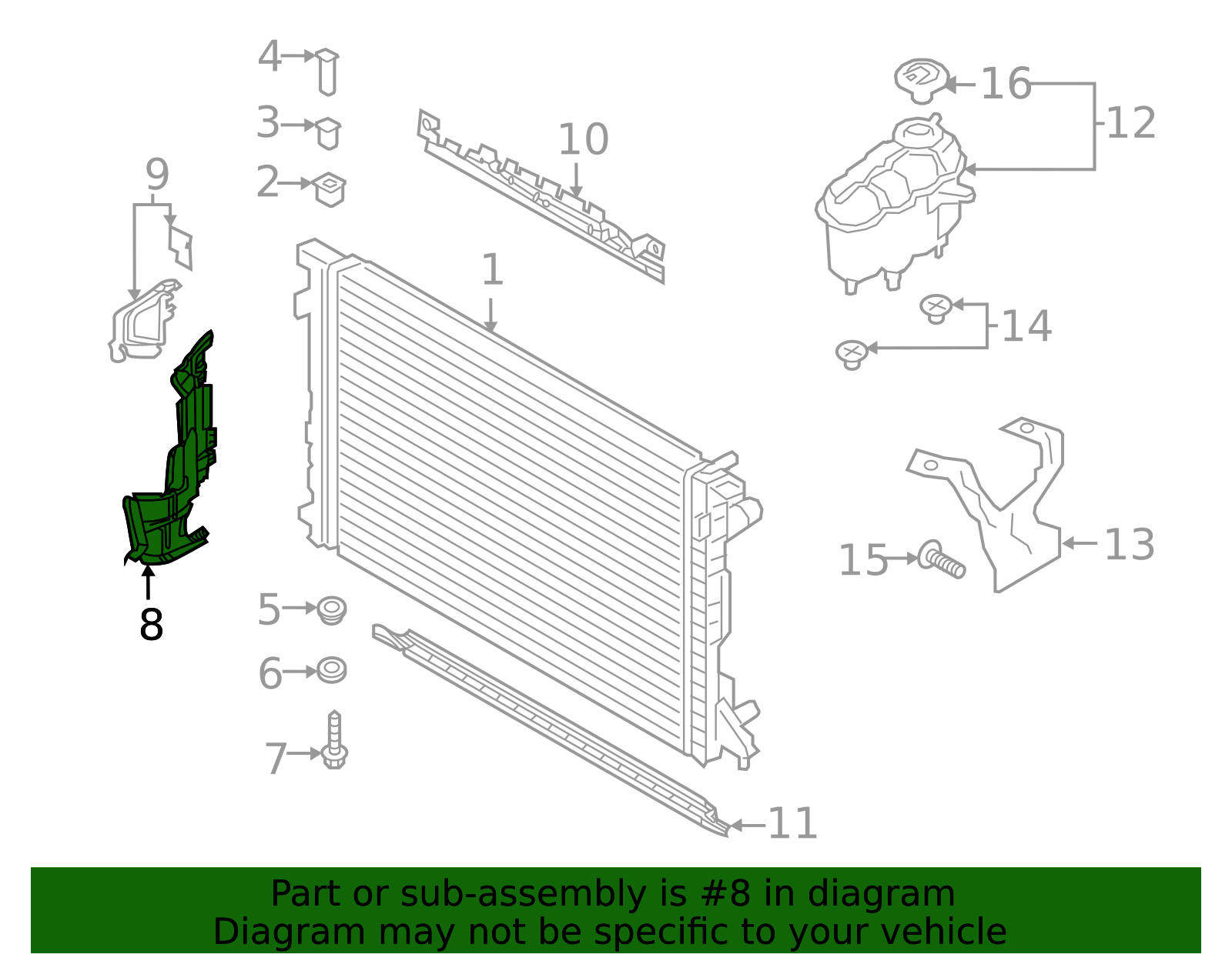 8W0-121-284-BS - High-Quality Radiator Support Air Duct for 2020-2025 ...