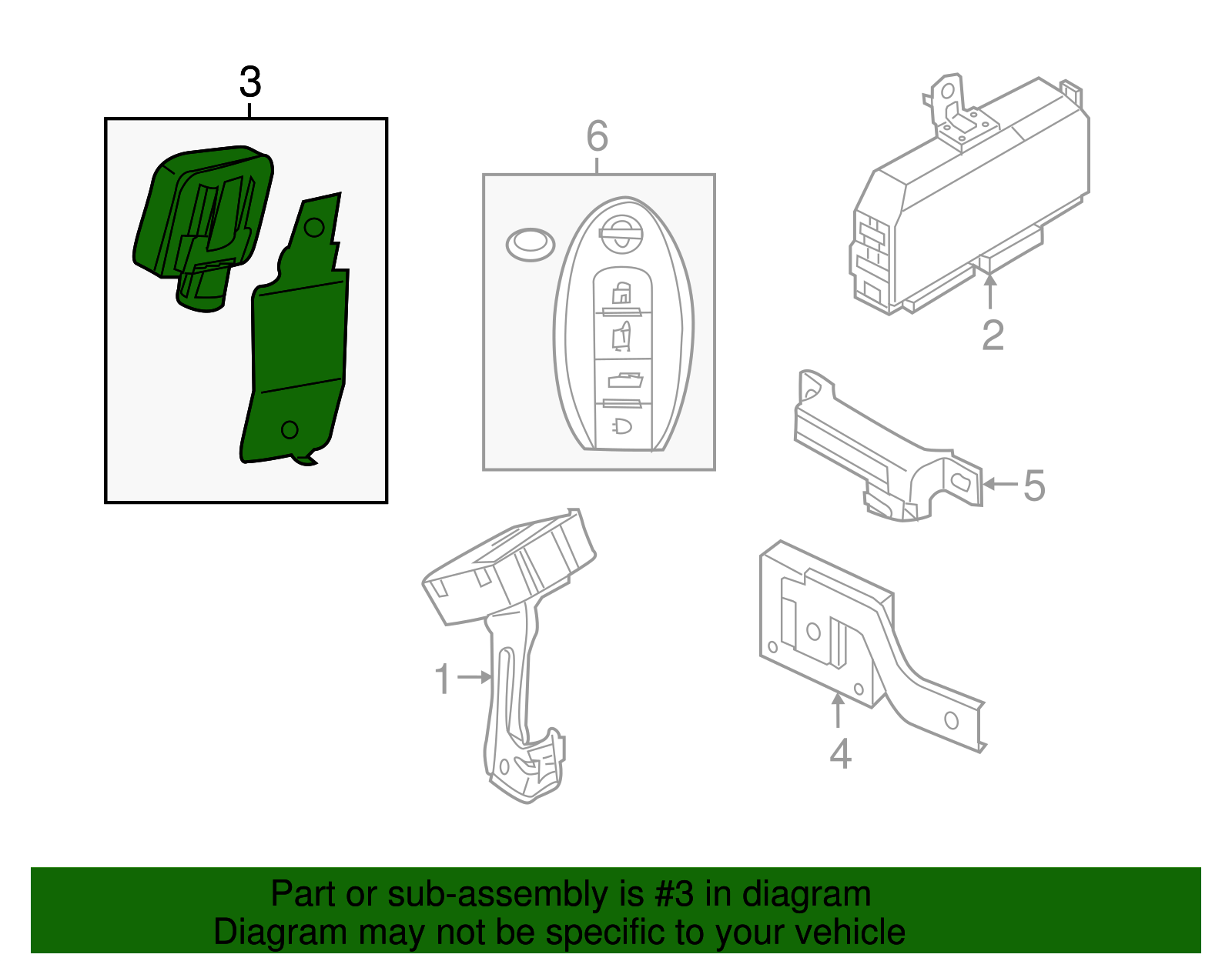 2015-2024 Nissan Murano Warning Buzzer 25640-5AA0B | Nissan Parts ...