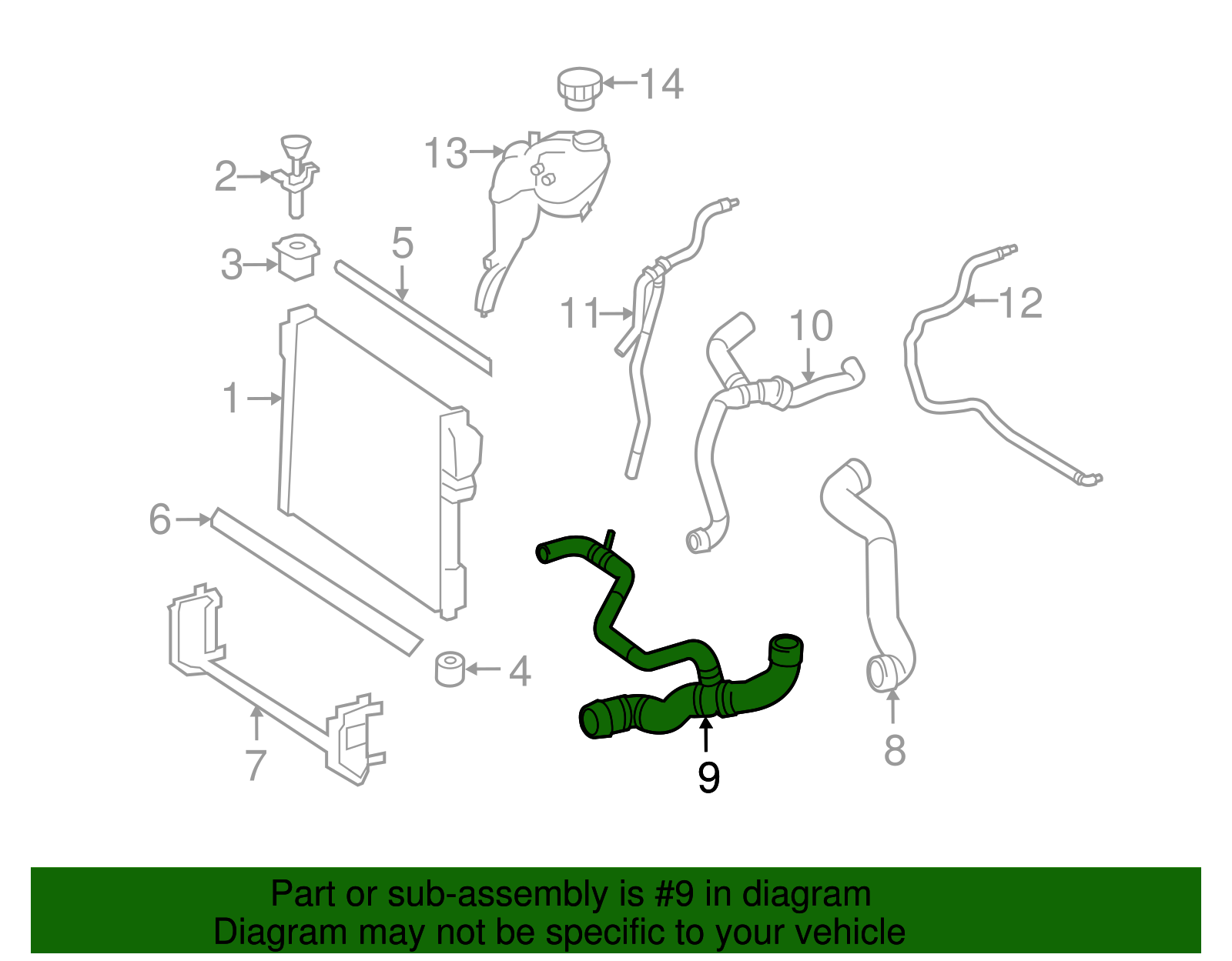 221-501-38-91 - Lower Hose 2012-2014 Mercedes-Benz | Mercedes-Benz ...