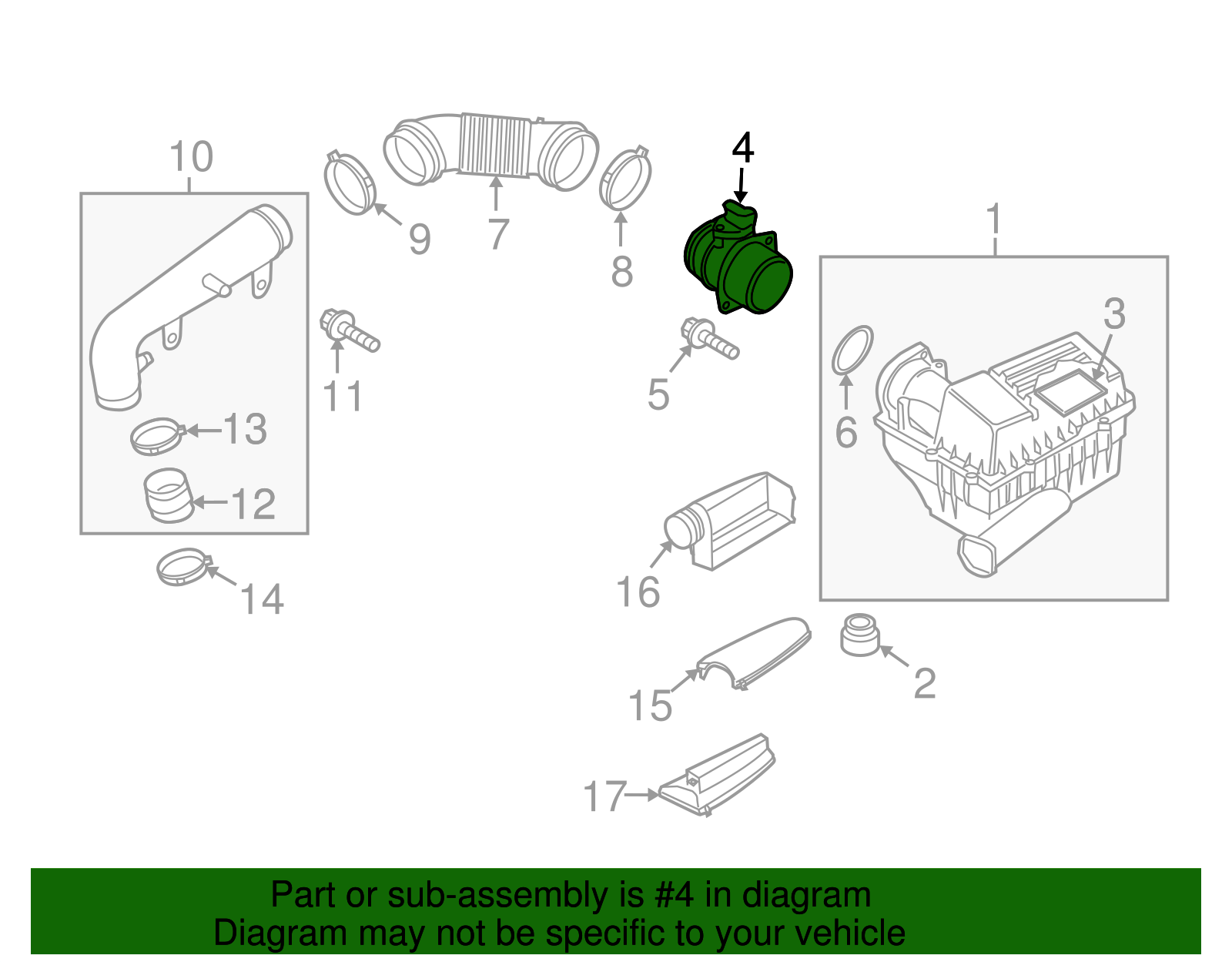 03H-906-461 - Mass Air Flow Sensor 2007-2015 Audi | Audi OEM Parts Guy