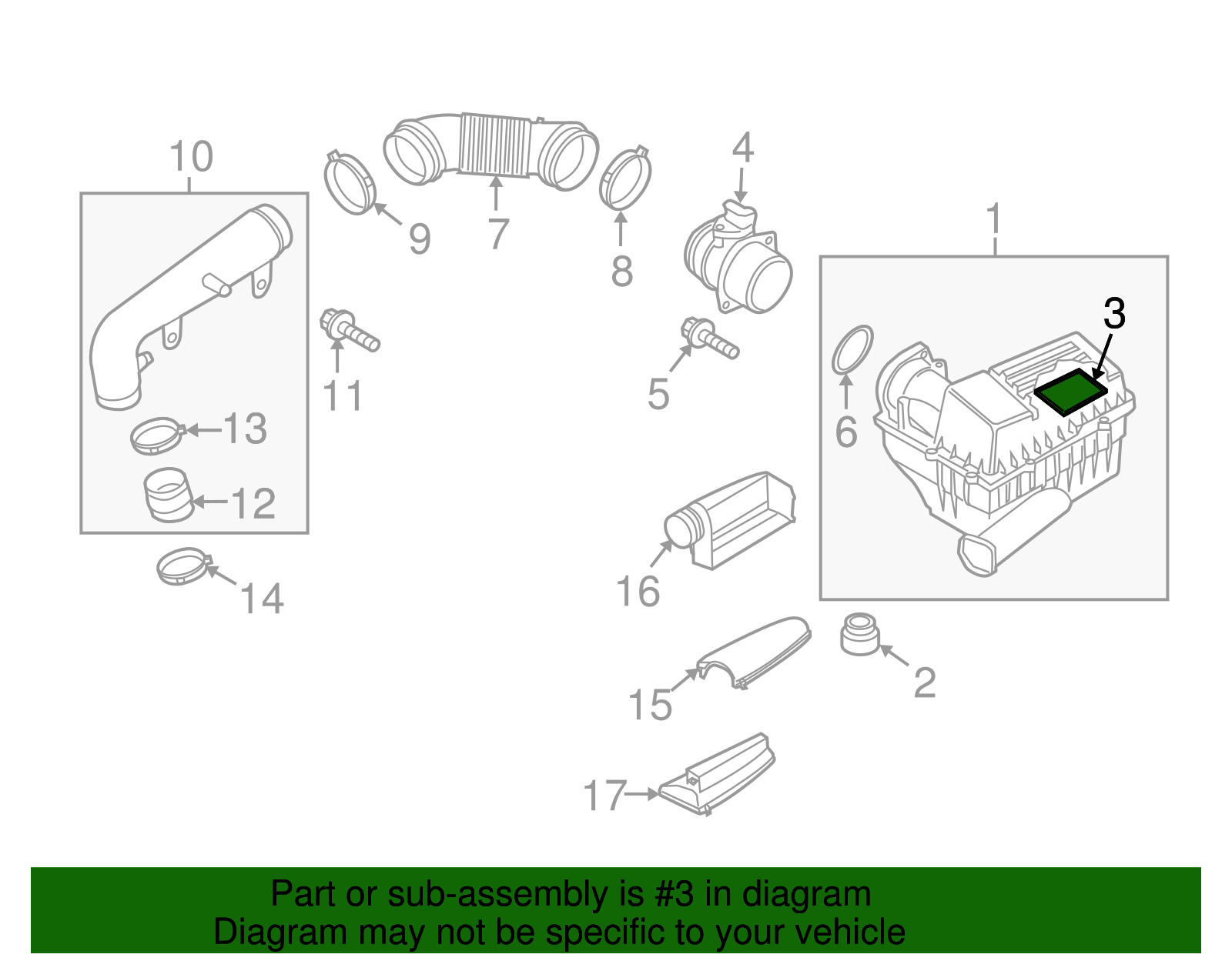 2006-2015 Audi Air Filter 1K0-129-620 | Audi Parts