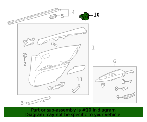 Toyota Door Window Switch - Power Window Control - Part #84810-07020 ...