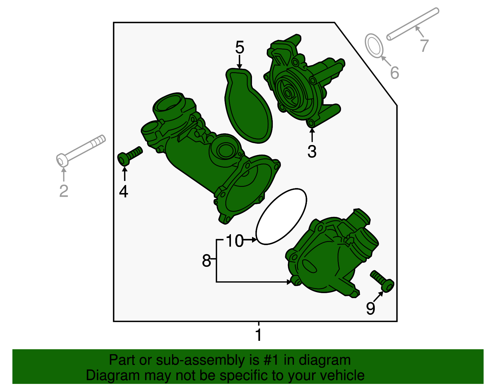 2013-2018 Audi Water Pump 079-121-010-B | Audi USA Parts